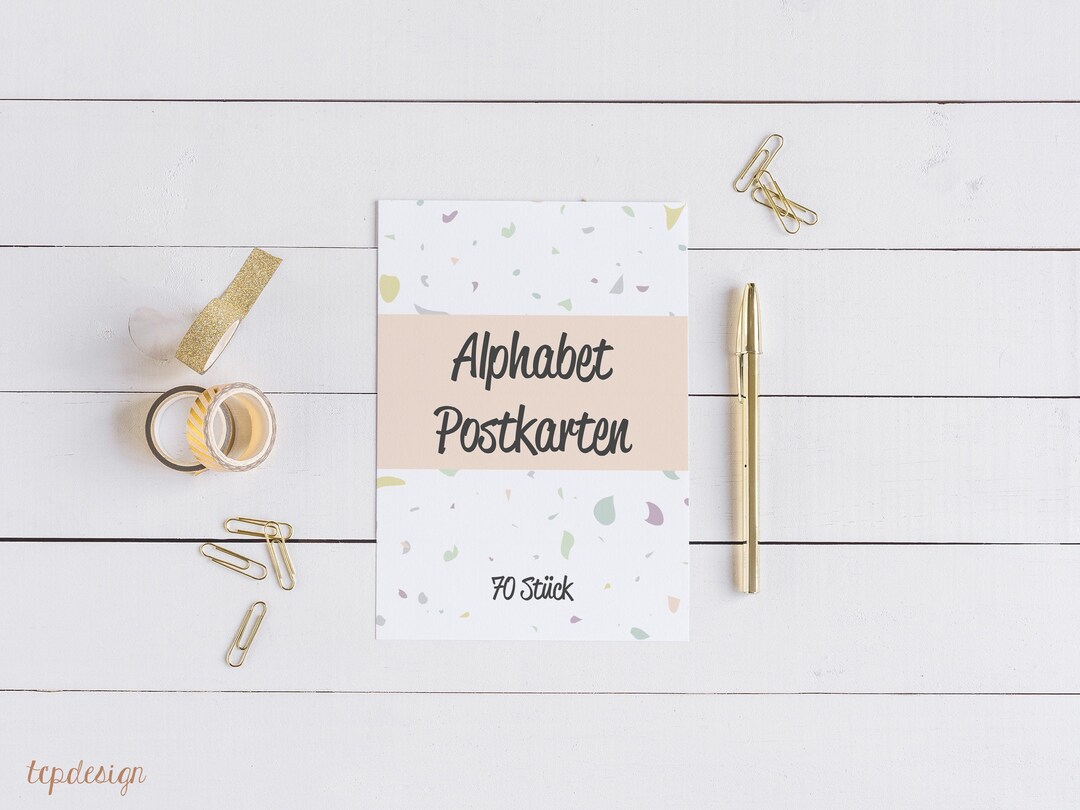 Alphabet Postcards 70 Pieces ABC Cards for Decoration, Birthday Card ...