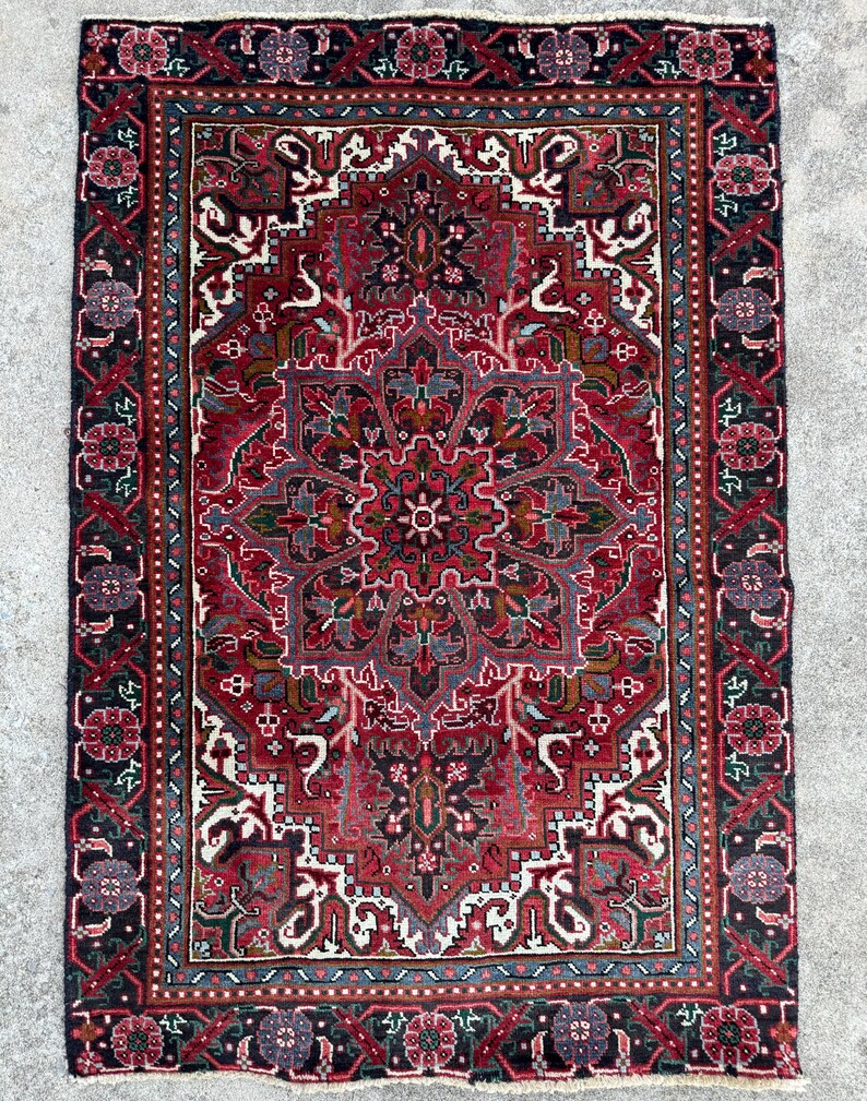 Henry 3x5 Vintage Persian Wool Rug - Etsy
