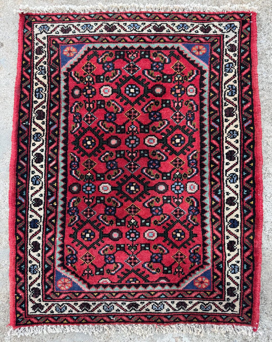 Tiny 14 - Vintage Persian Wool Accent Rug - Etsy