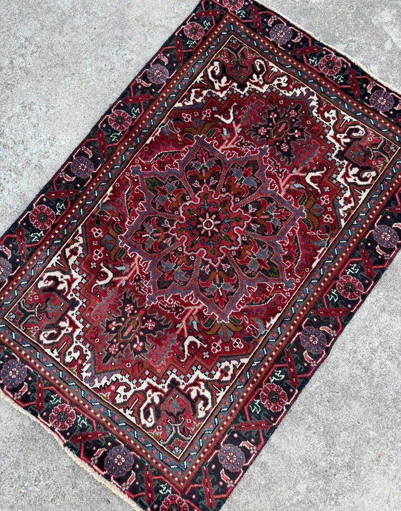 Henry 3x5 Vintage Persian Wool Rug - Etsy
