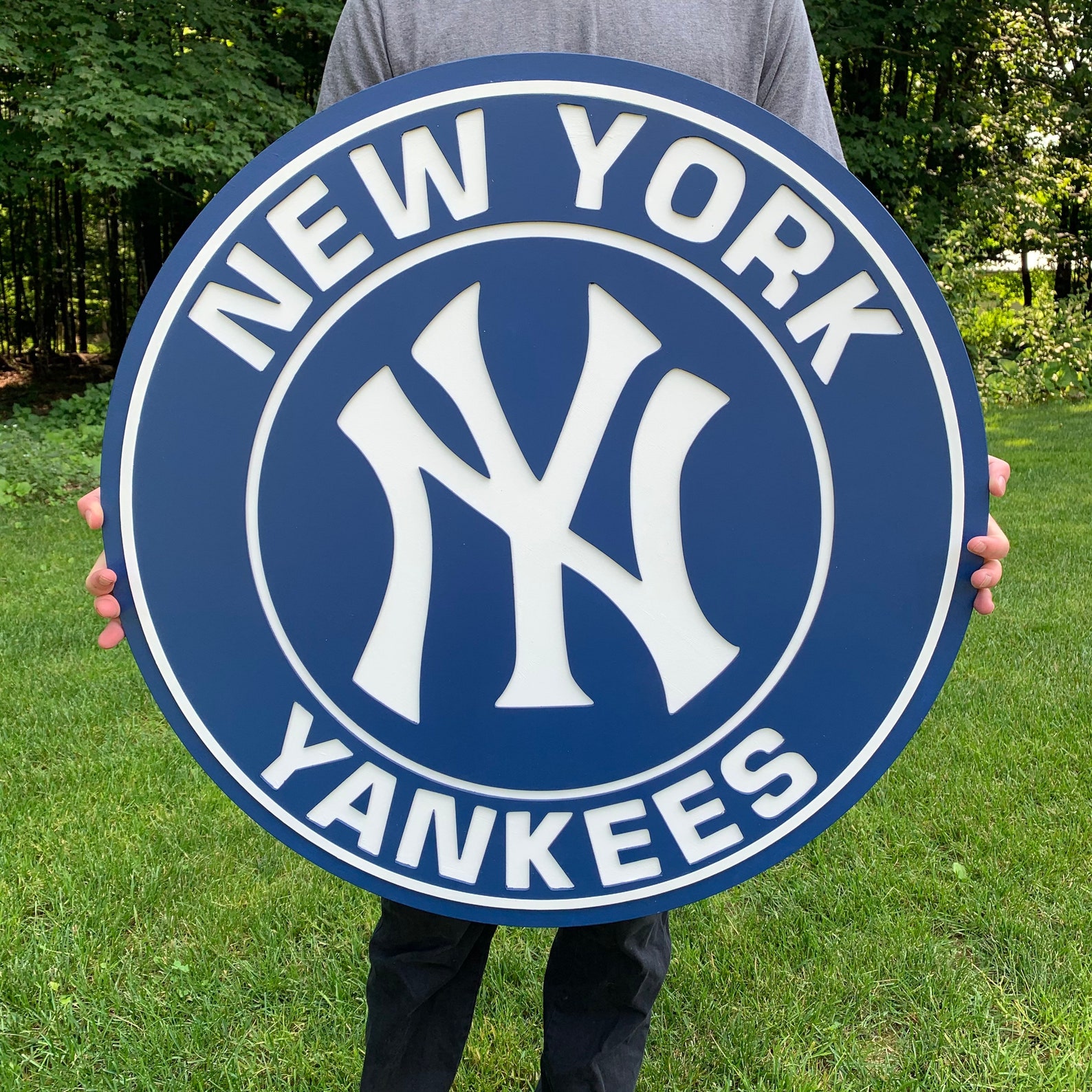 New York Yankees Sign with LED Lights Yankees Wooden Wall | Etsy