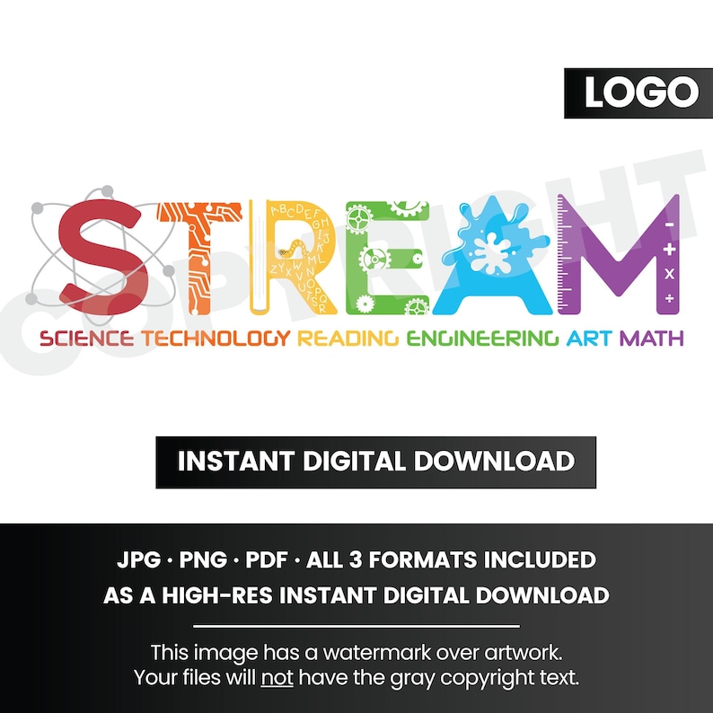 STREAM Logo Science, Technology, Reading, Engineering, Art, Math for ...