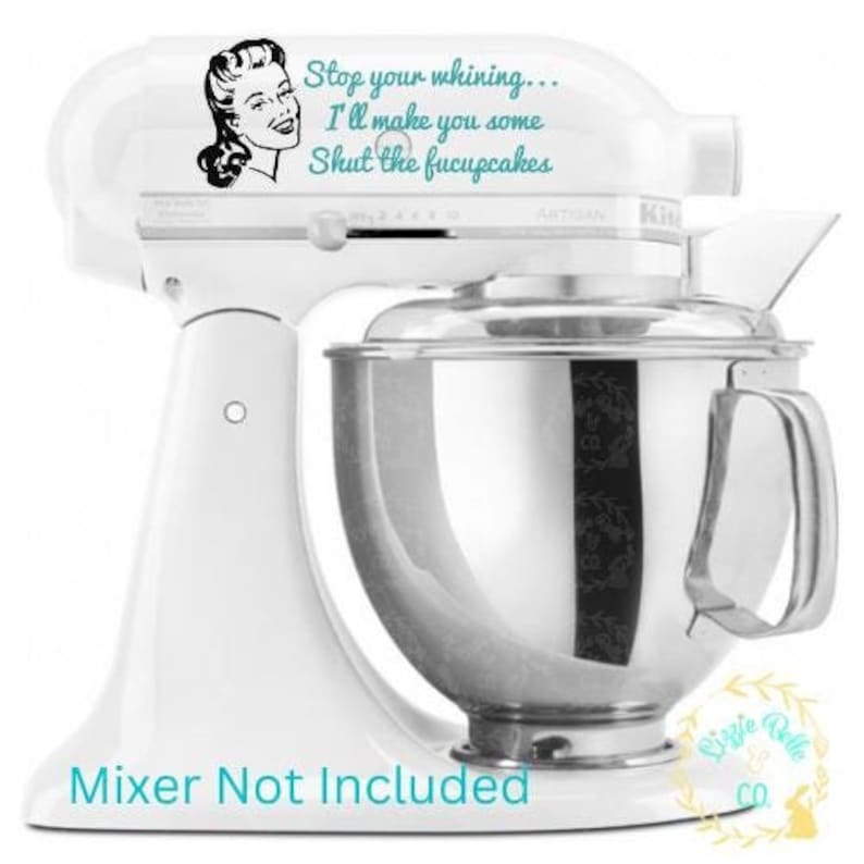 Kitchenaid Mixer Decal | Vinyl Decal | Funny Baker Gift | Baking Therapy | Pastry Chef ...