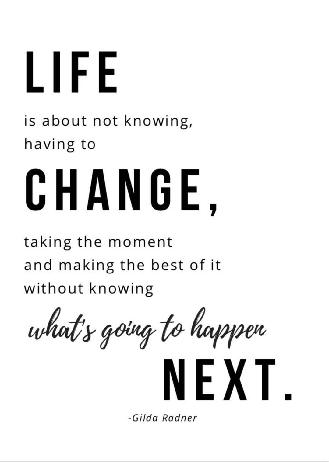 Gilda Radner Quote Wall Print - Etsy