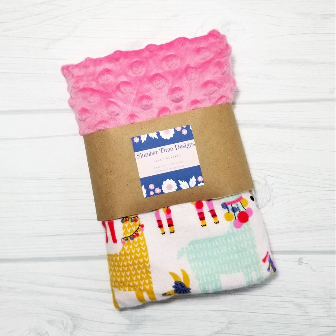 Party Llamas Baby Lovey Blanket. Baby Girl Llama Gift. READY - Etsy