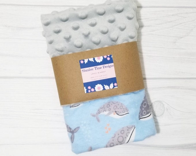 Whale Baby Lovey Blanket. Whale Baby Shower Gift. READY TO - Etsy