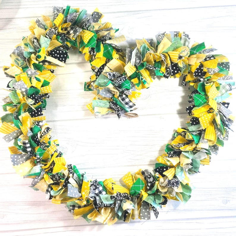 Hand Tied Lemon Rag Garland: Rustic Summer Decor - Etsy