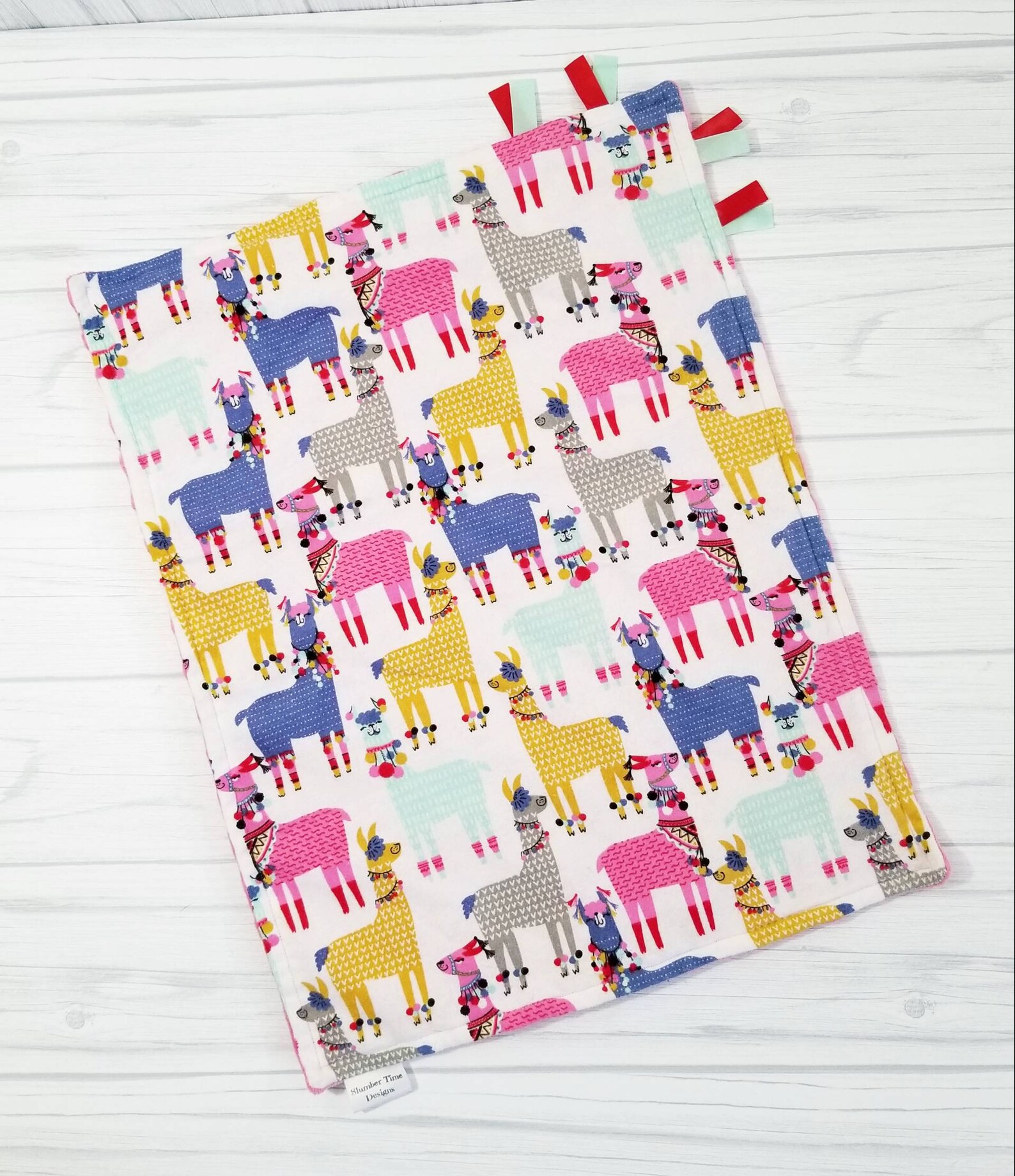 Party Llamas Baby Lovey Blanket. Baby Girl Llama Gift. READY - Etsy