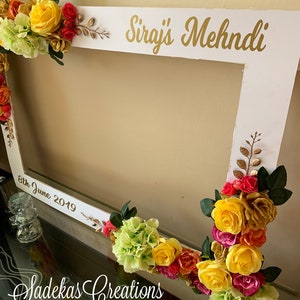 Mehndi Floral Selfie Frame - Etsy