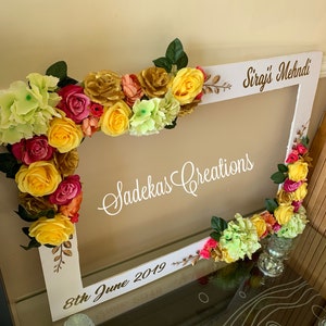 Mehndi Floral Selfie Frame - Etsy