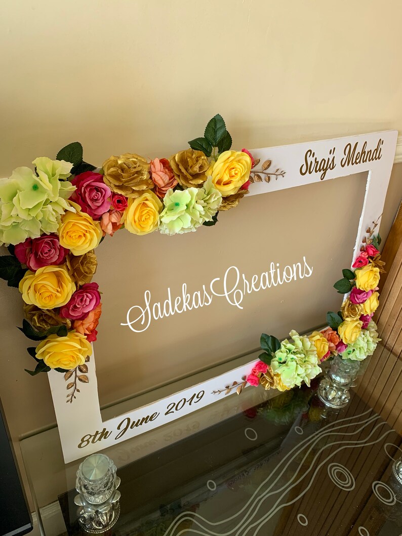 Mehndi Floral Selfie Frame - Etsy