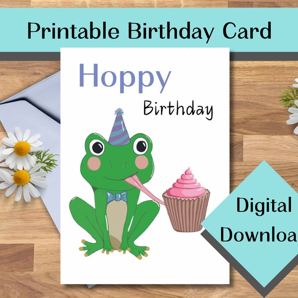 Happy Birthday Frog Cards - Etsy