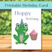 Downloadable Frog Birthday Card, Fun Cute Happy Birthday, Birthday ...
