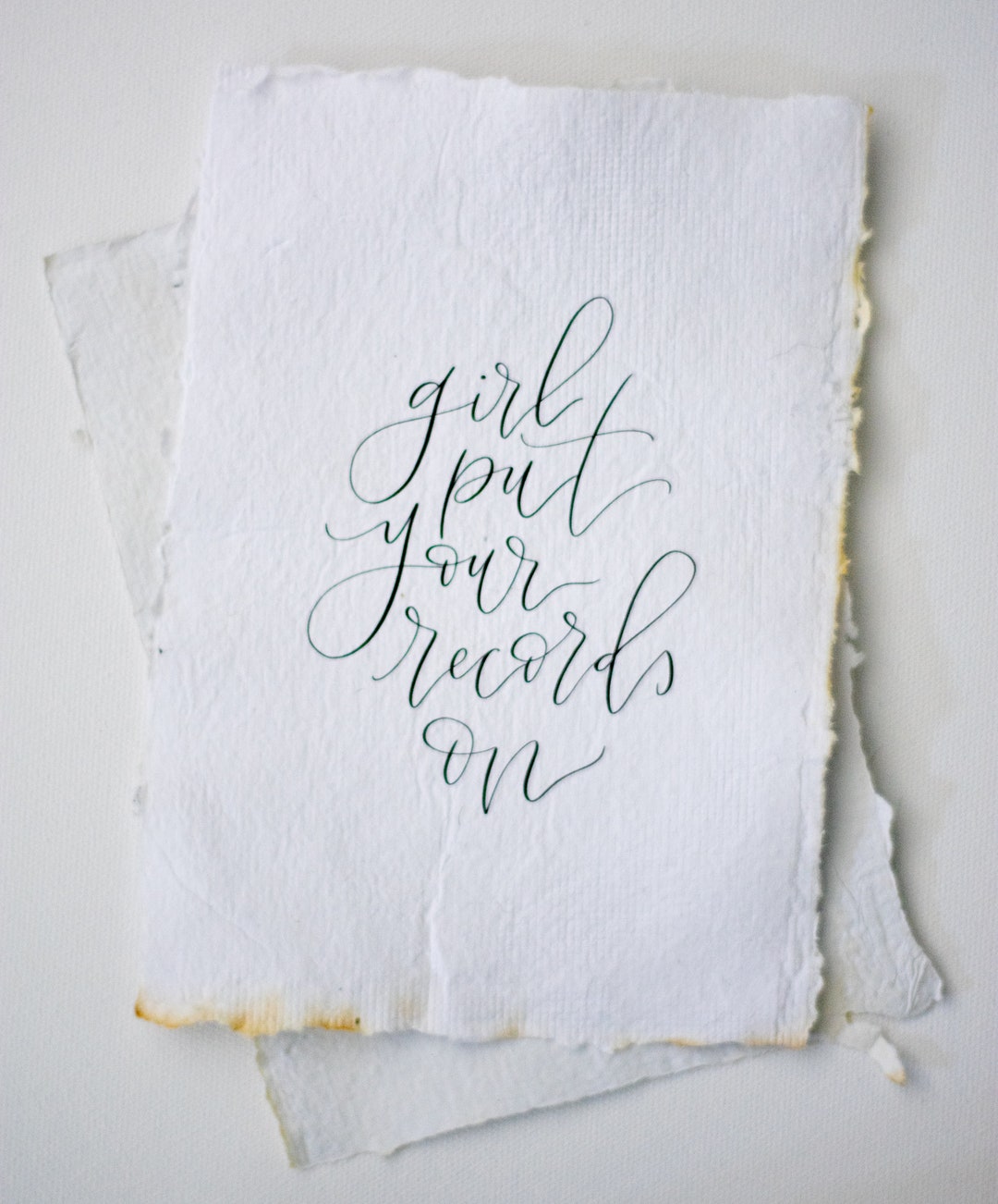 Custom Calligraphy Print on Handmade Paper - Etsy