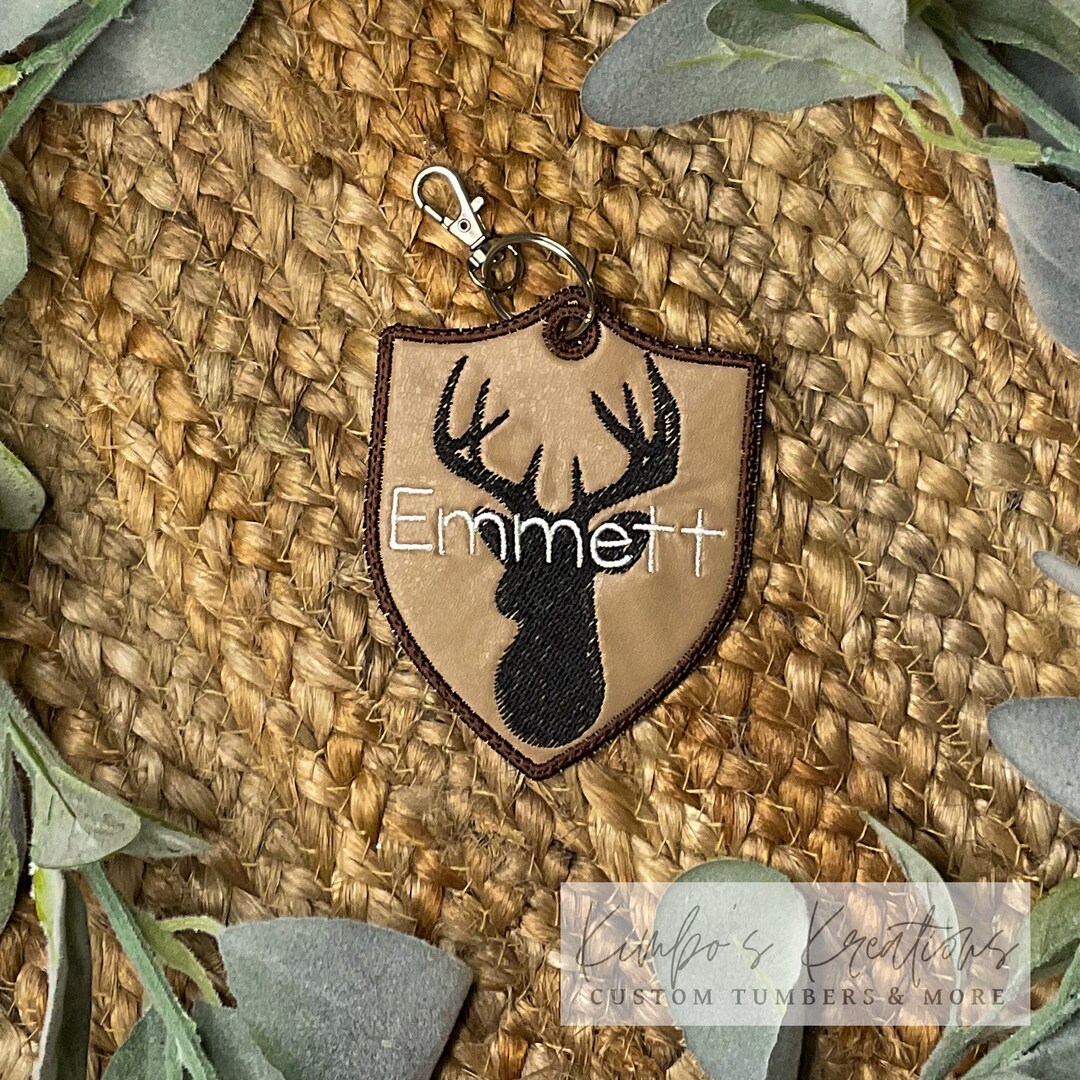 Personalized Deer Bag Tag: Custom Hunting Backpack Charm - Etsy