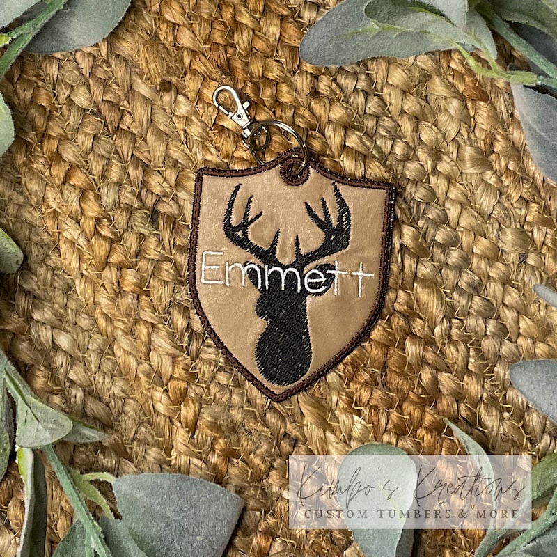 Deer Name Keychain - Etsy