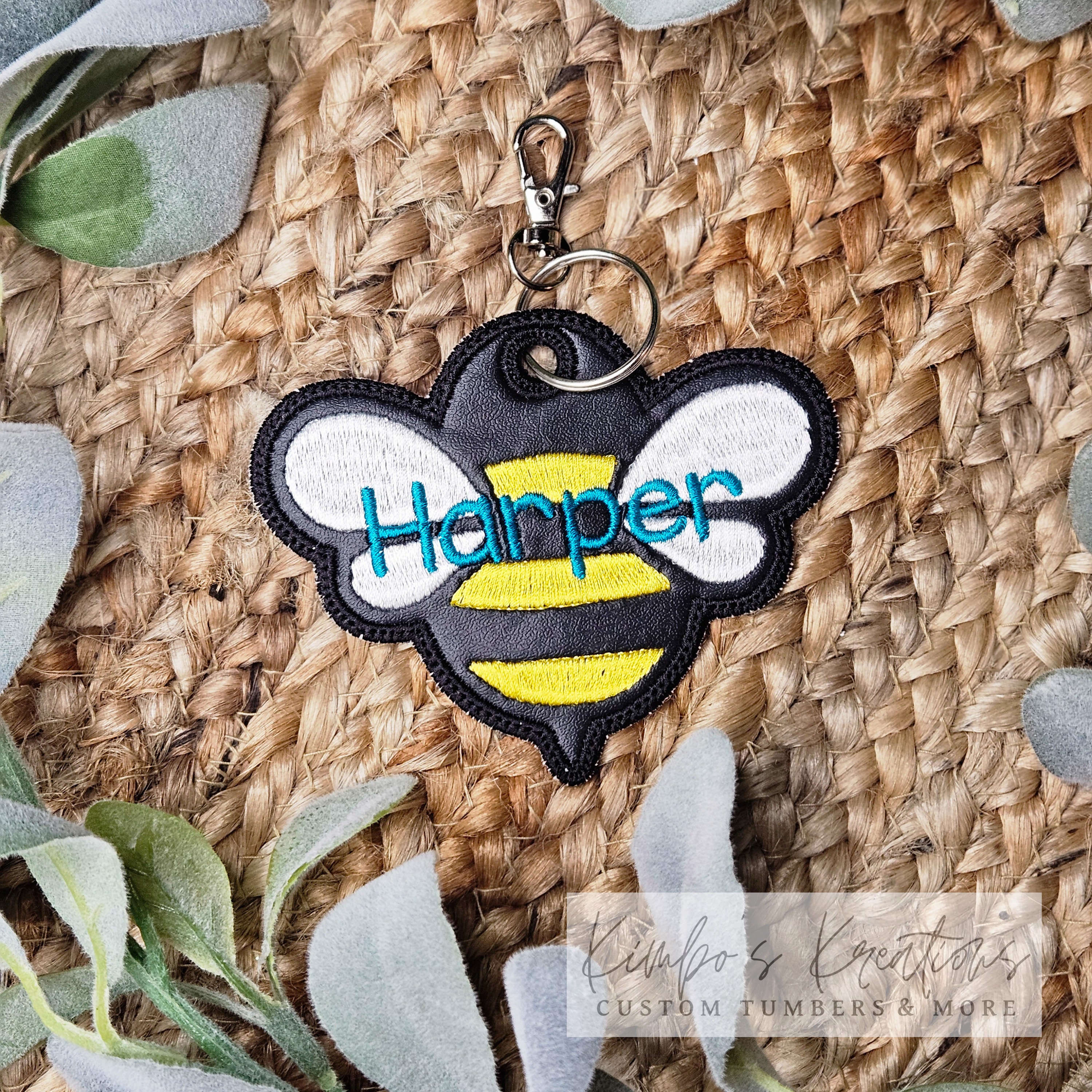 Custom Bumblebee Bag Tag: Personalized Kids Backpack Name Tag - Etsy