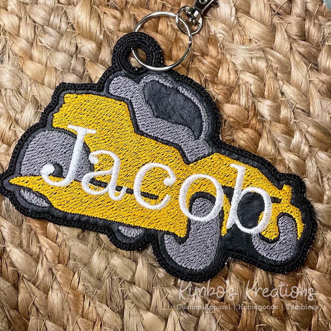 Personalized Kids Backpack Name Tag | Fun Zero Turn Lawn Mower Design ...