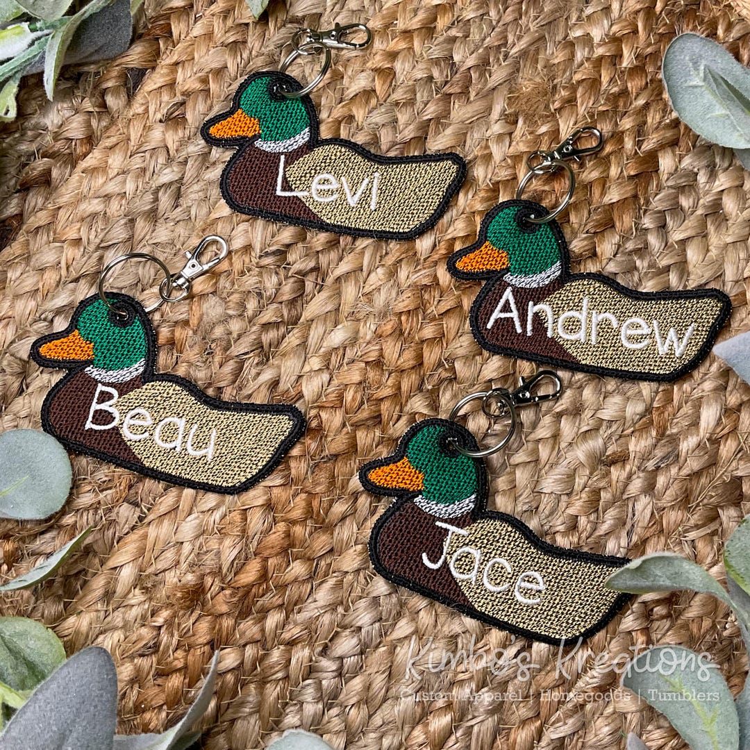 Personalized Mallard Duck Backpack Tag - Mallard Duck Keychain - Back ...