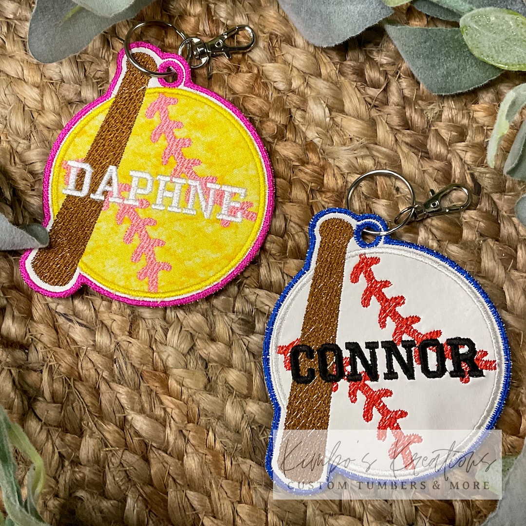 Personalized Baseball and Softball Bag Tags Custom Name Tags for Sports ...