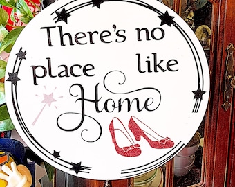 Wizard of Oz Inspired No Place Like Home Dorothy Ruby Slippers Vintage ...