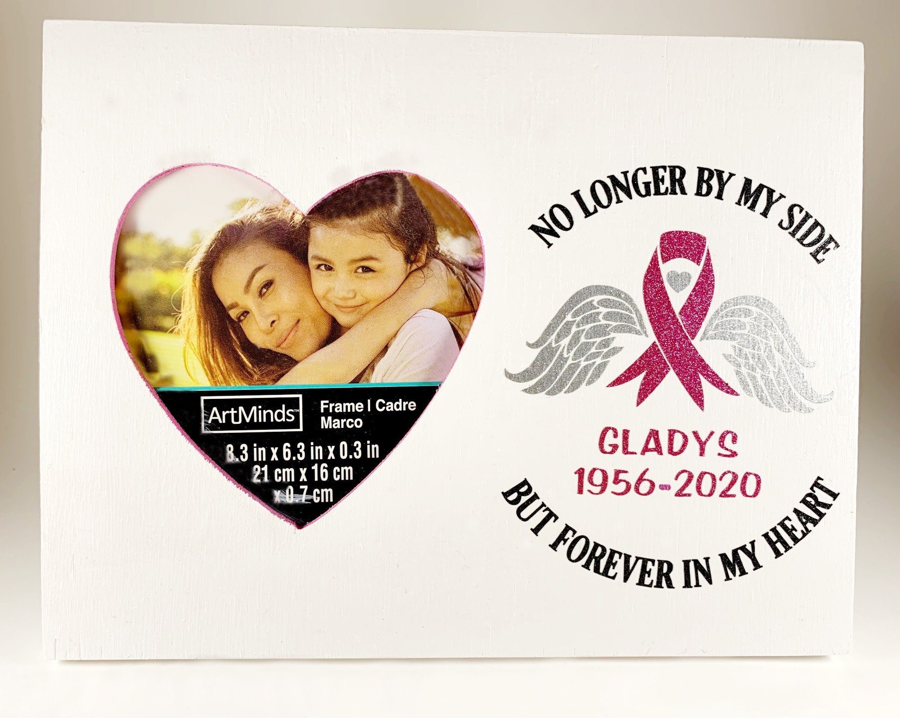Home Décor Custom Cancer Ribbon in Frame Personalized Name Remembrance ...