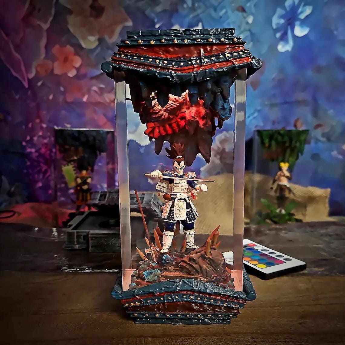 Vegeta Shogun Resin Lamp, Dragon Ball Z Samurai LED Night Light ...