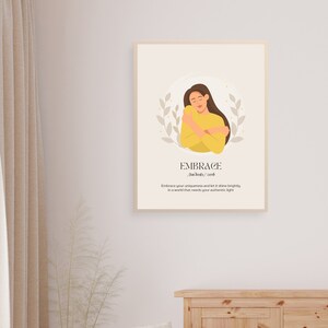 Embrace Digital PDF Download | Printable Art for Self-acceptance and ...