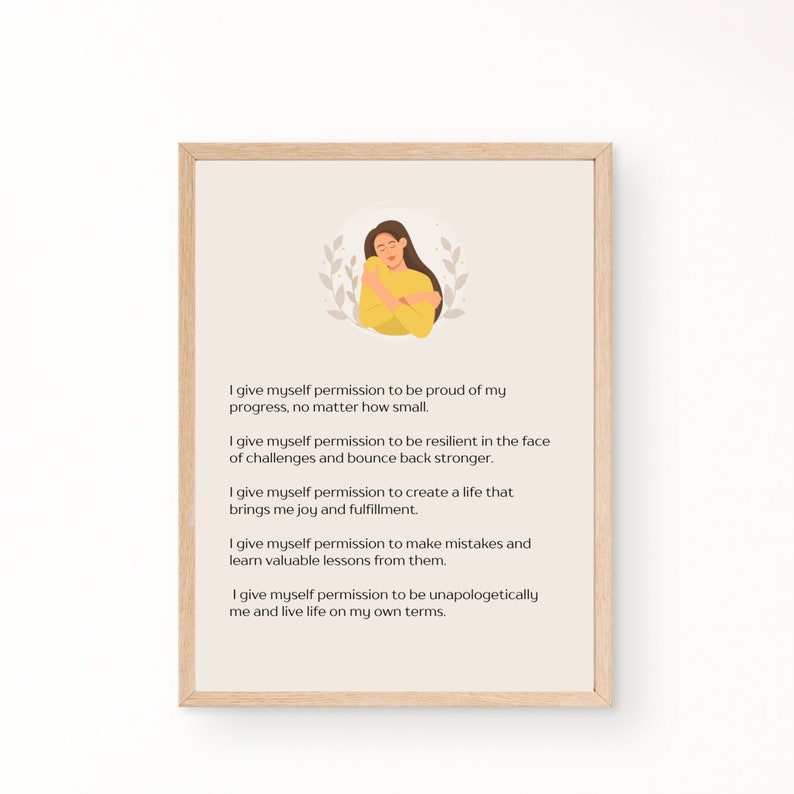 Positive Affirmations, Words of Affirmation Poster, Trendy Wall Prints ...