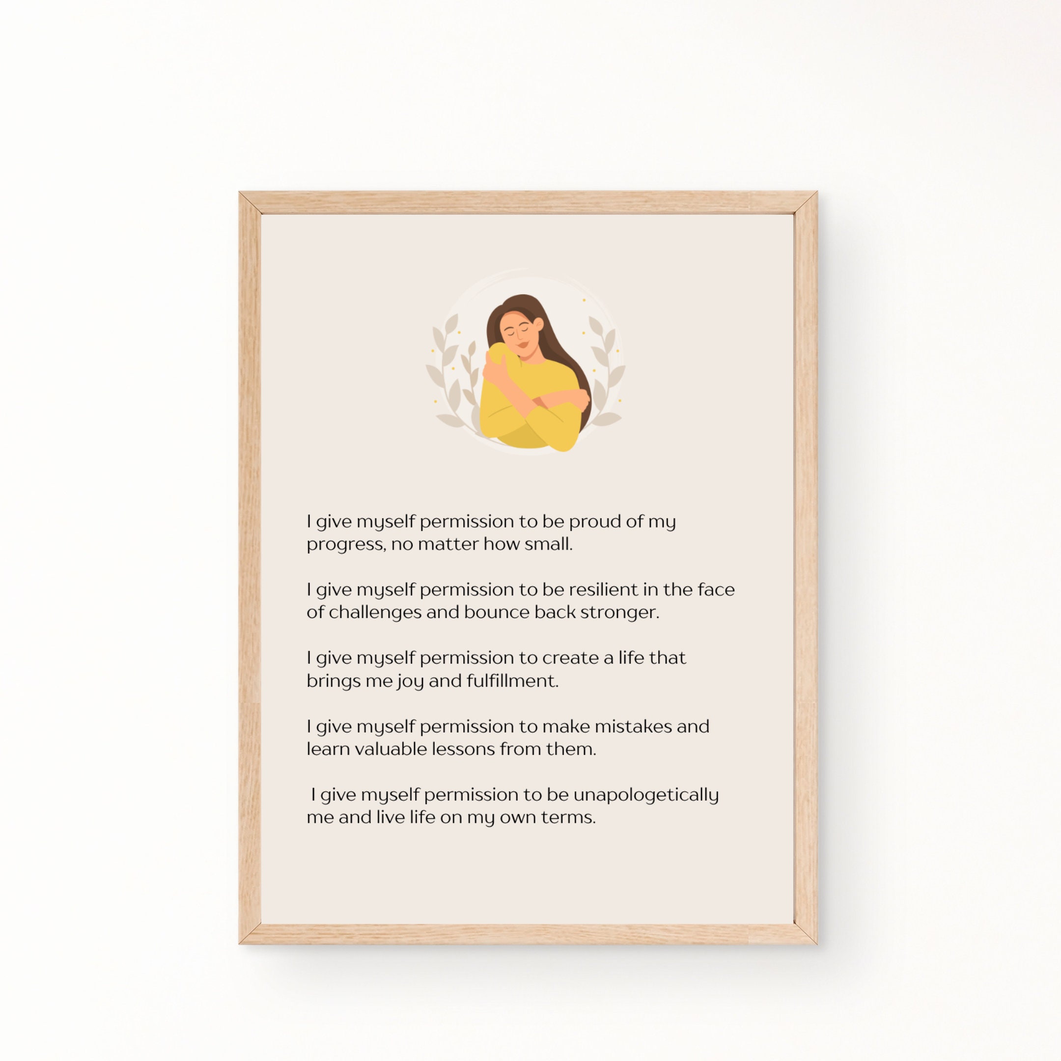 Positive Affirmations, Words of Affirmation Poster, Trendy Wall Prints ...