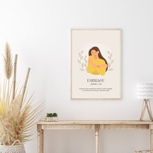 Embrace Digital PDF Download | Printable Art for Self-acceptance and ...