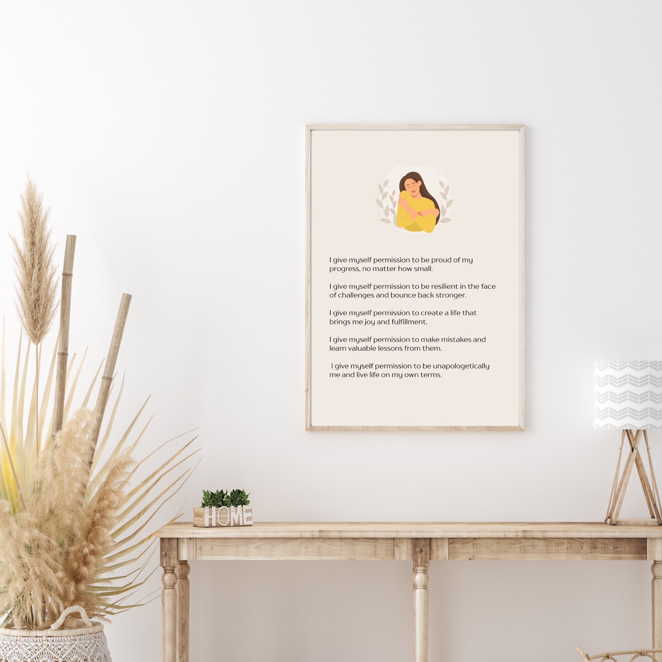 Positive Affirmations, Words of Affirmation Poster, Trendy Wall Prints ...