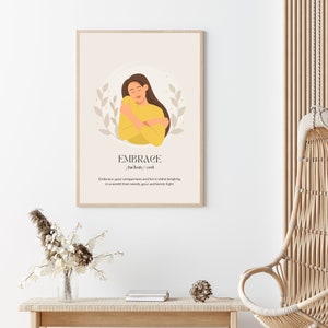 Embrace Digital PDF Download | Printable Art for Self-acceptance and ...