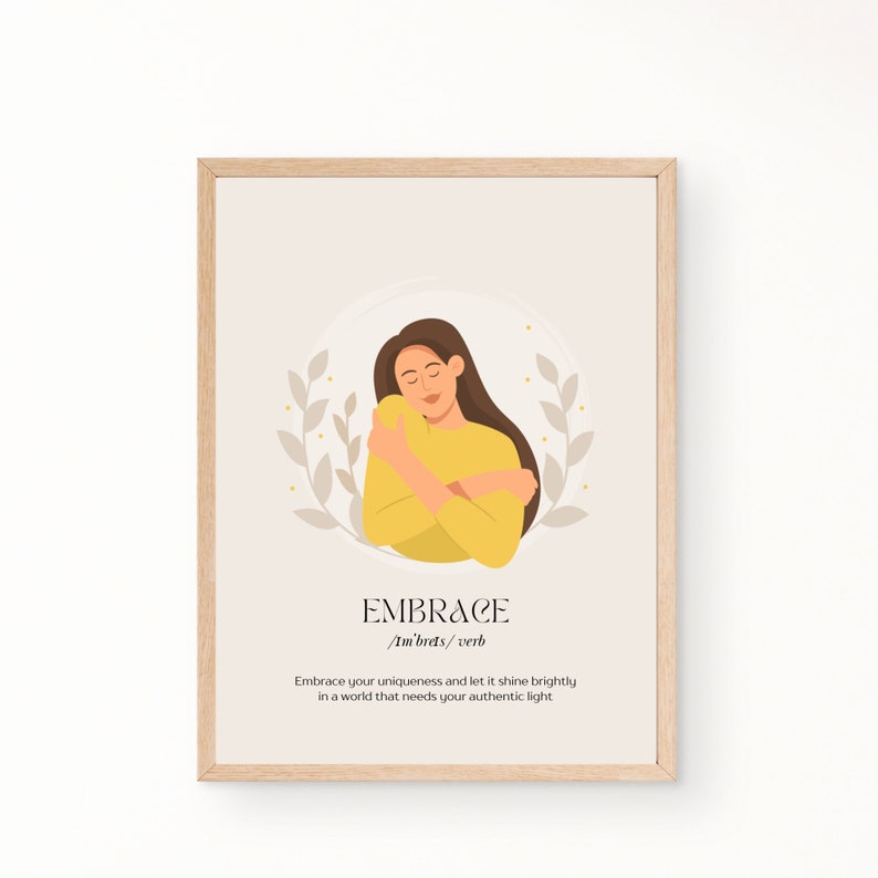 Embrace Digital PDF Download Printable Art for Self-acceptance and ...