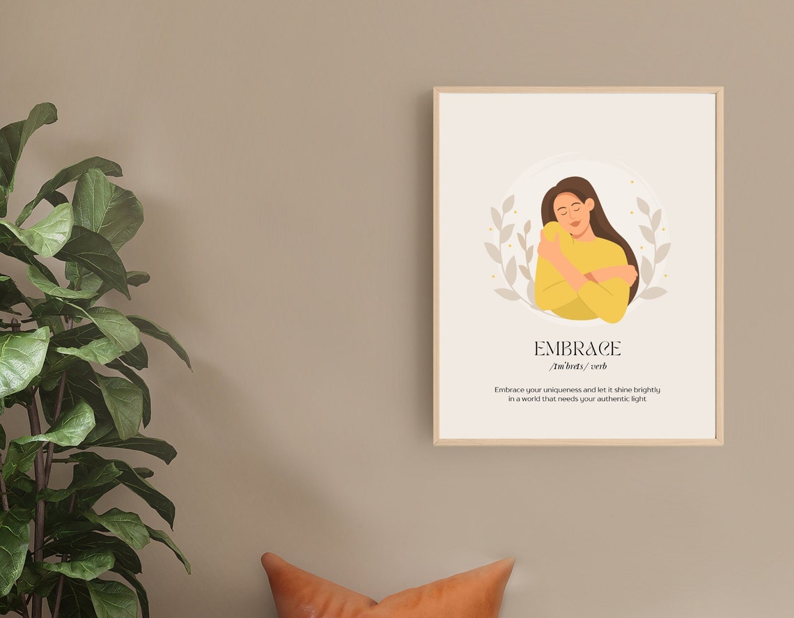 Embrace Digital PDF Download Printable Art for Self-acceptance and ...