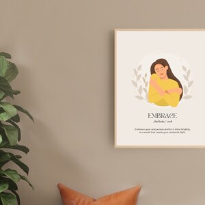 Embrace Digital PDF Download | Printable Art for Self-acceptance and ...
