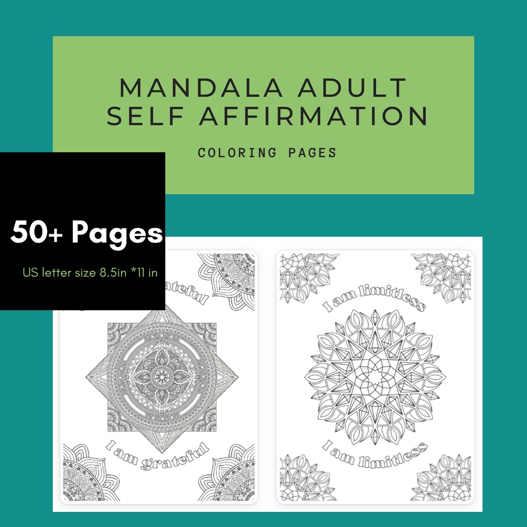 Adult Self-affirmation Coloring Pages | Digital Download - Etsy