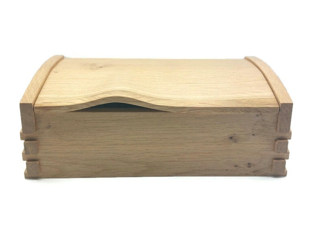 Oak Keepsake Box. Handmade Oak Wood Jewellery Box. Suede Lined Men's ...