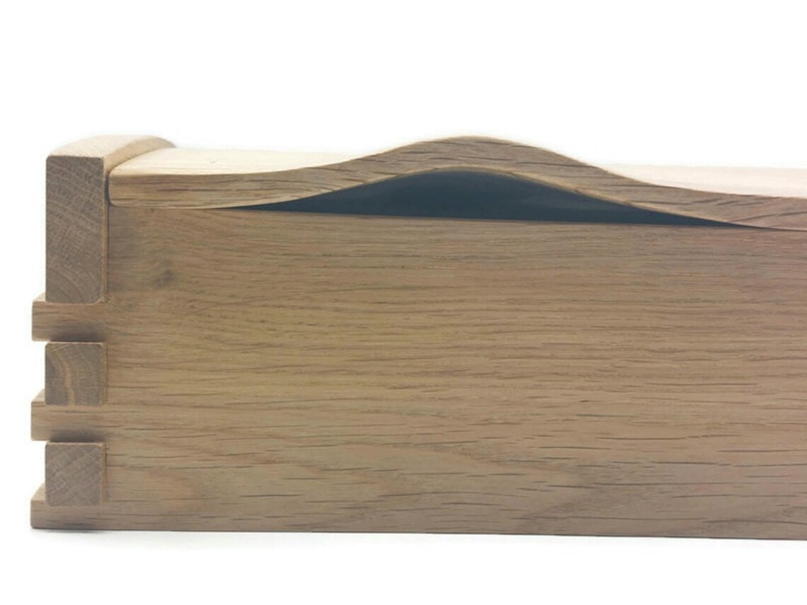 Oak Keepsake Box. Handmade Oak Wood Jewellery Box. Suede Lined Men's ...