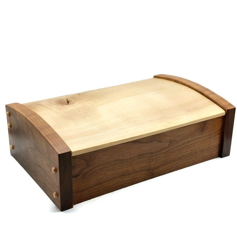 Walnut Keepsake Box. Handmade Walnut and Sycamore Jewellery Chest ...