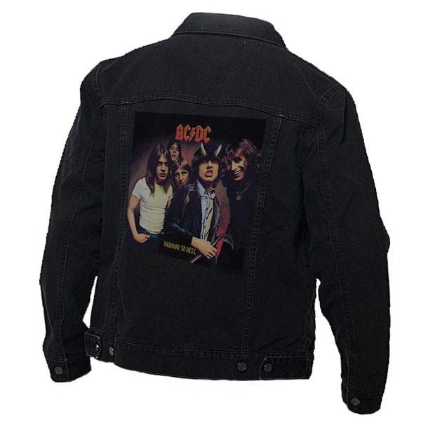 Ac Dc Denim Jacket - Etsy