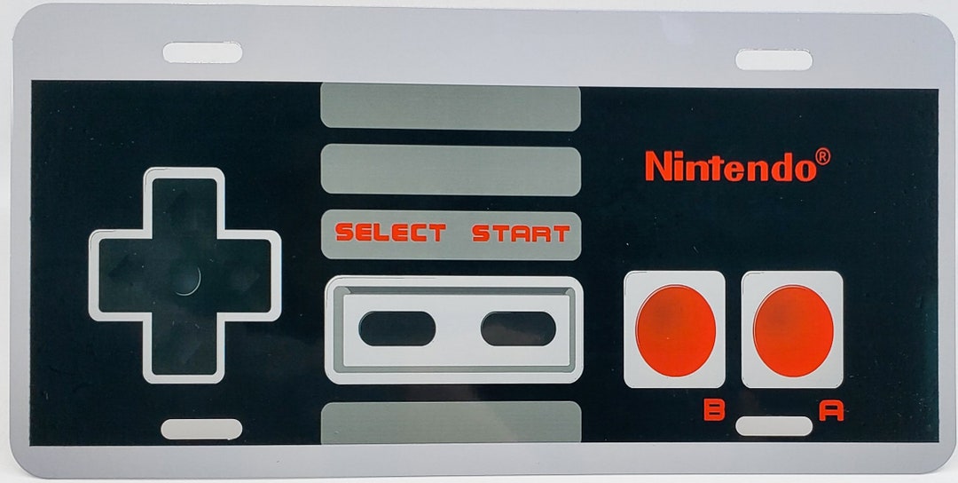 Nintendo NES Retro Video Game Controller Novelty License Plate ...