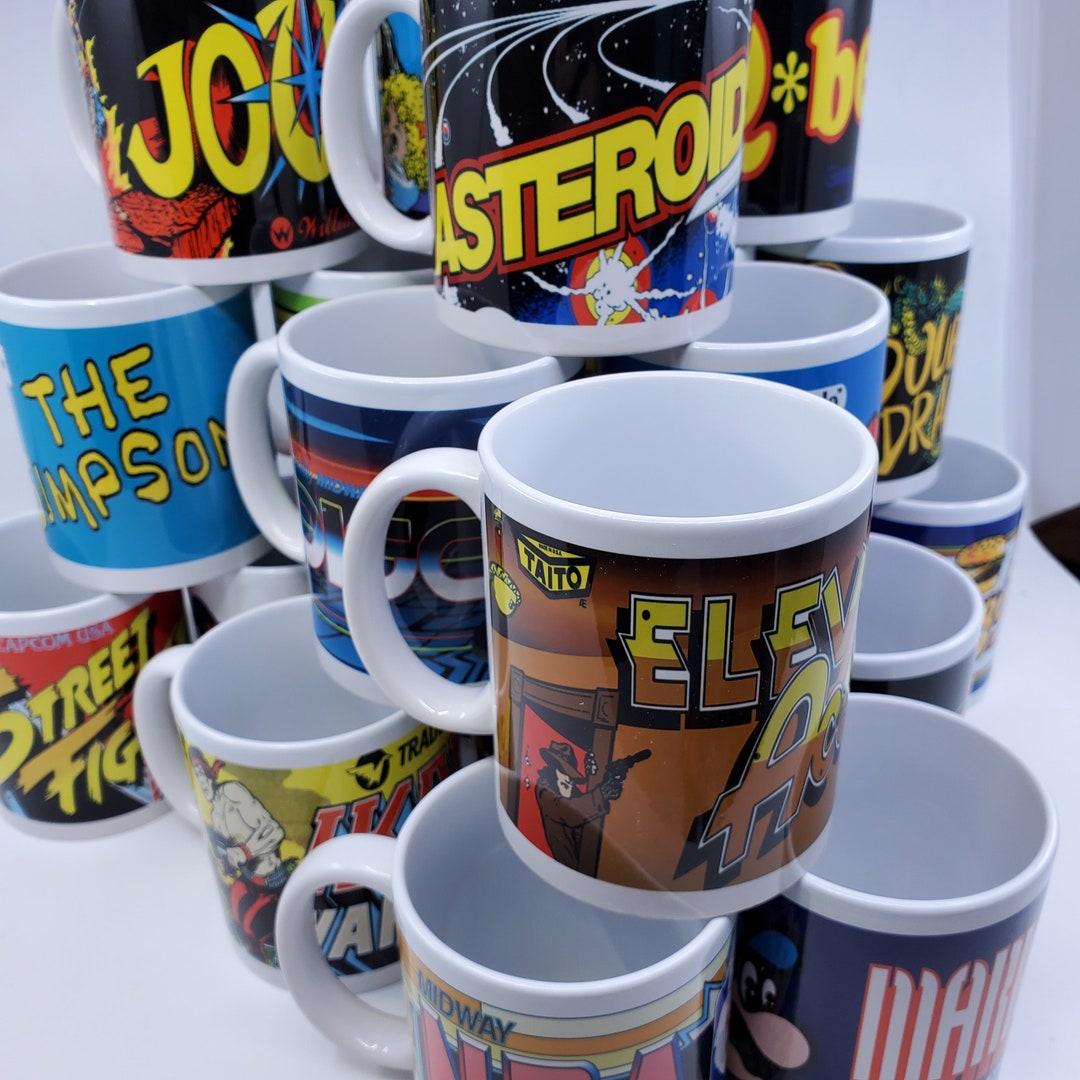 Sublimated Video Game Arcade Marquee Collectible Mug 80s 90s Retro ...