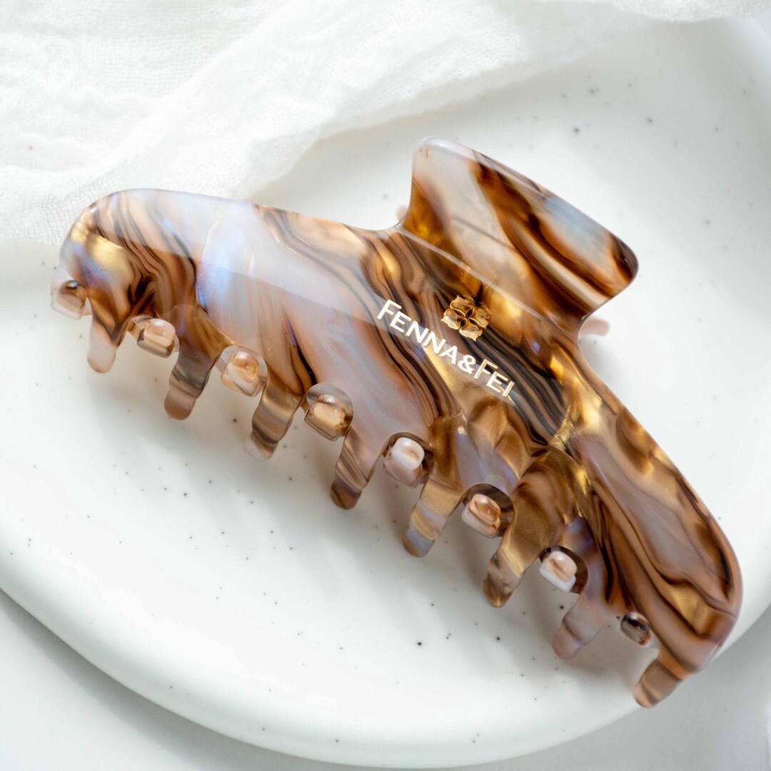 Large Ametrine Wave Claw Clip | Italian Acetate Hair Clip - Etsy