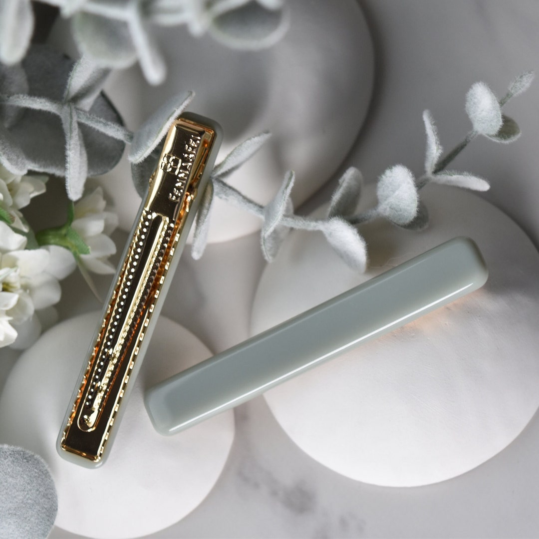 Long Rectangle Clips in River Rock | Sage Gray Sectioning Hair Clips 2 ...