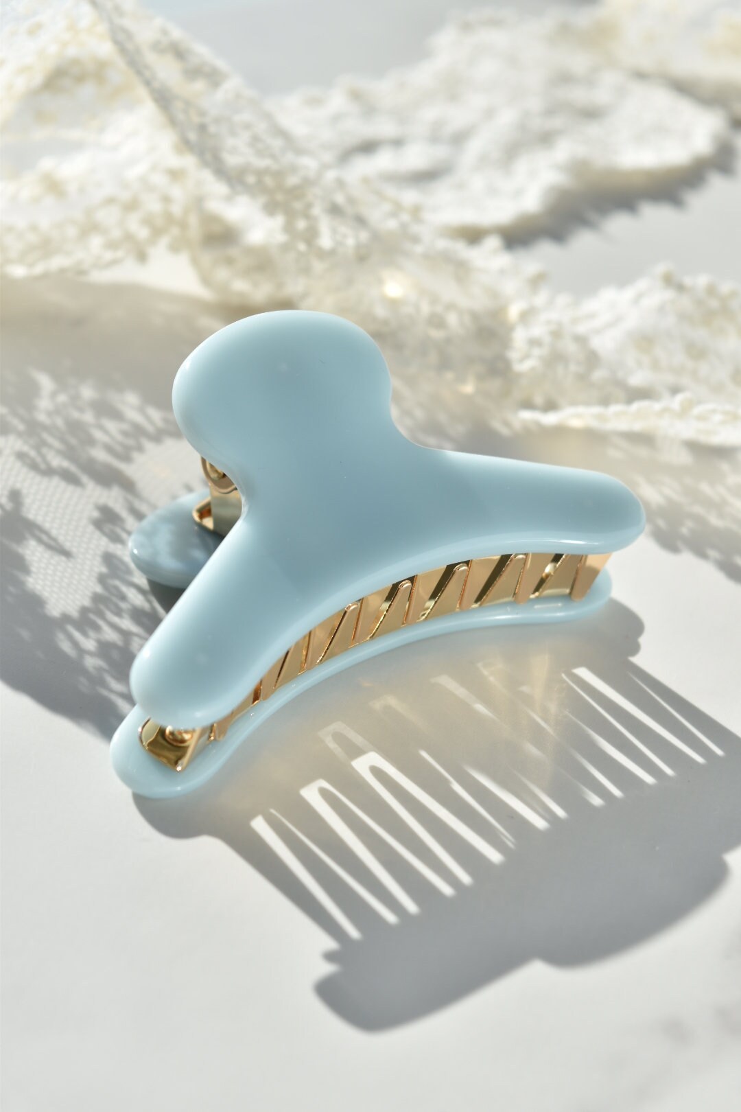 French Claw in Robins Egg | Light Blue Hair Clip - Etsy