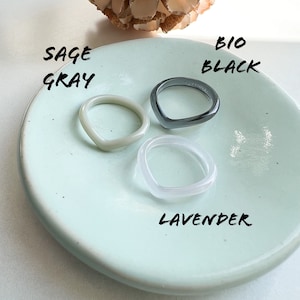 Heart Ring Collection| Chevron Acetate Stacking Resin Ring - Etsy