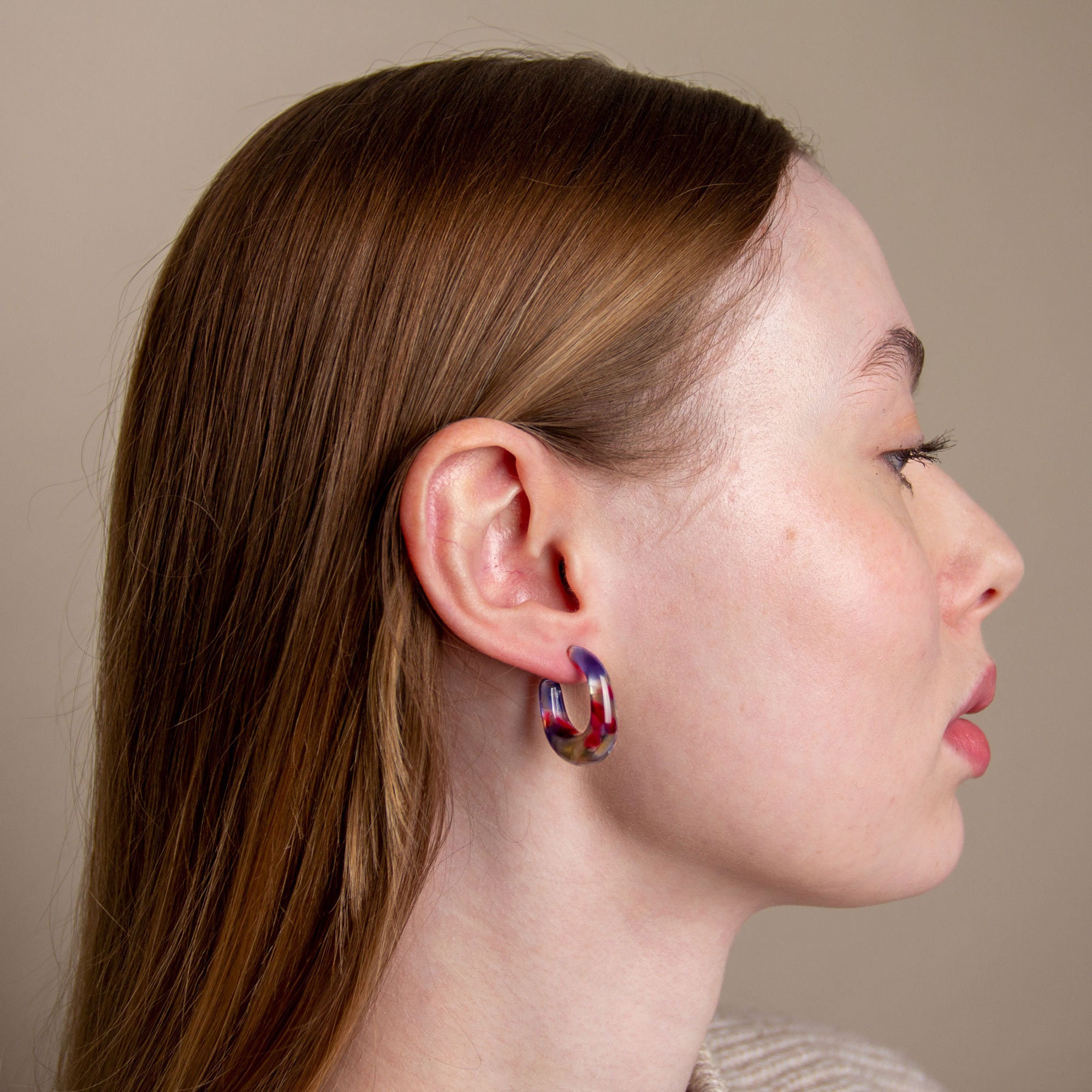 Juicy Hoops in Stained Glass Thick Chunky Red Blue Yellow - Etsy