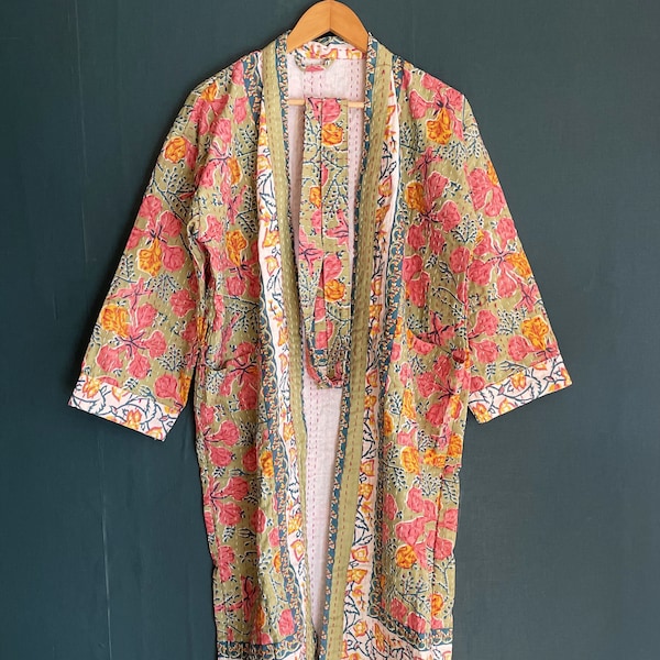 Cotton Kimono Robe Long - Etsy
