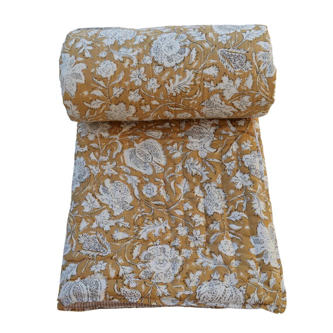 Indian Handmade Razai Voile Cotton Flower Block Print Razai - Etsy